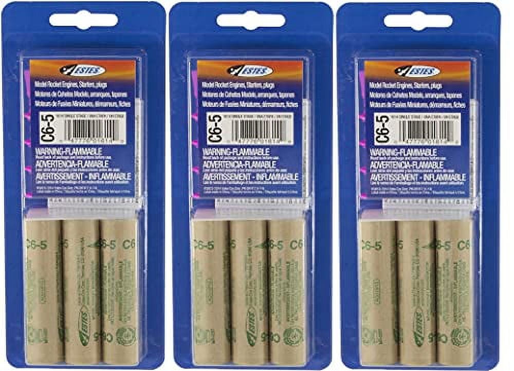 Customer reviews for Estes 3 Packs of C6-5 Model Rocket Engines - Total ...