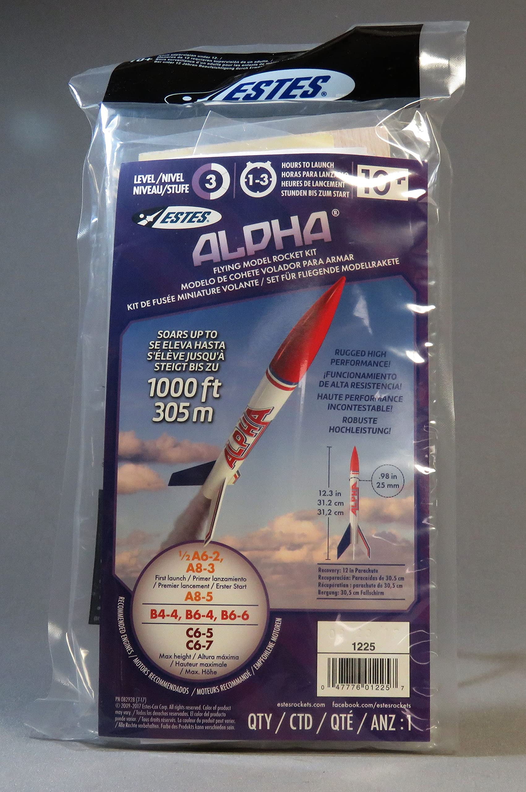 Estes Alpha Model Rocket KIT Skill Level 1 - Walmart.com