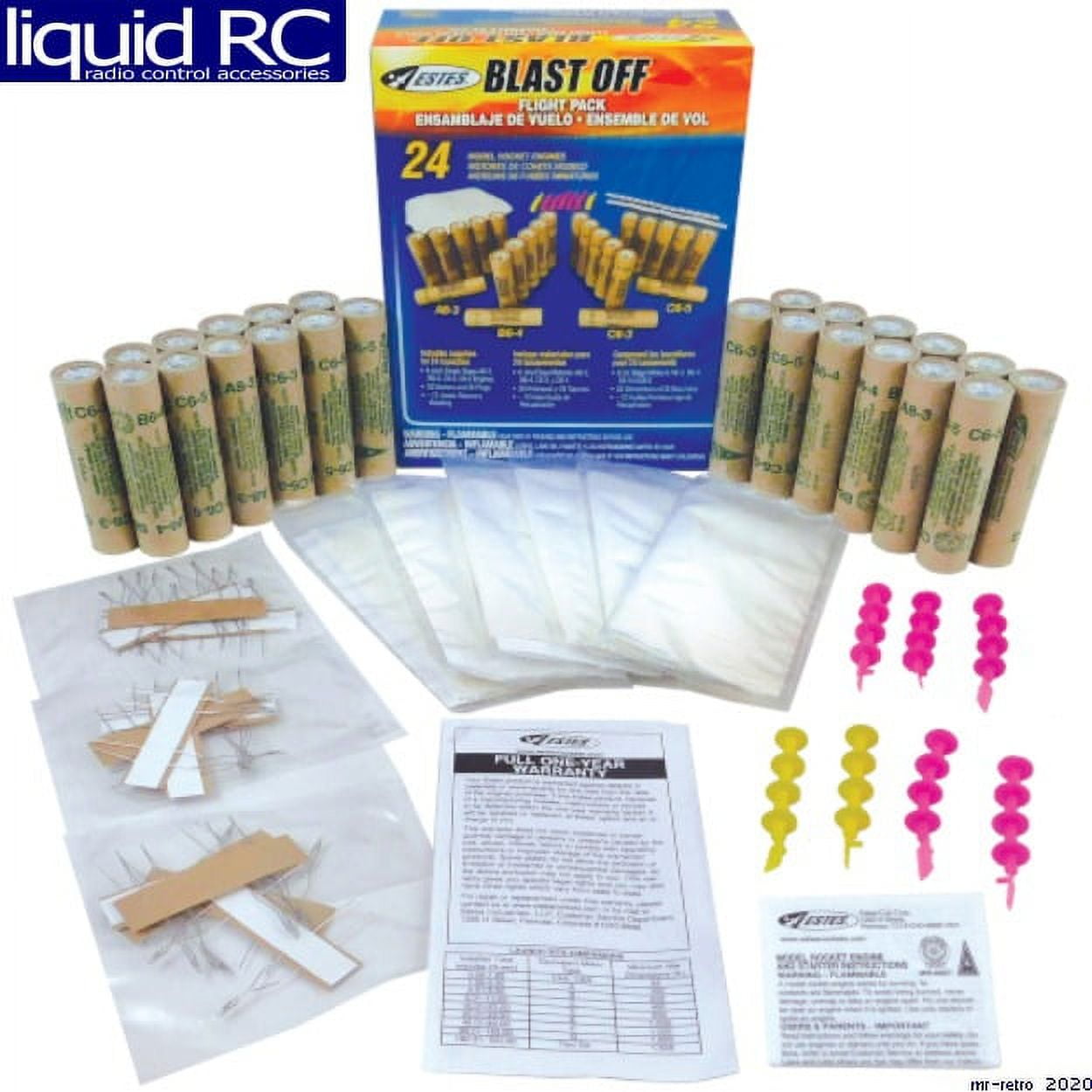 Estes Model Rocket Motors Set - Blast Off Flight Pack 24 HAZ - Walmart.com