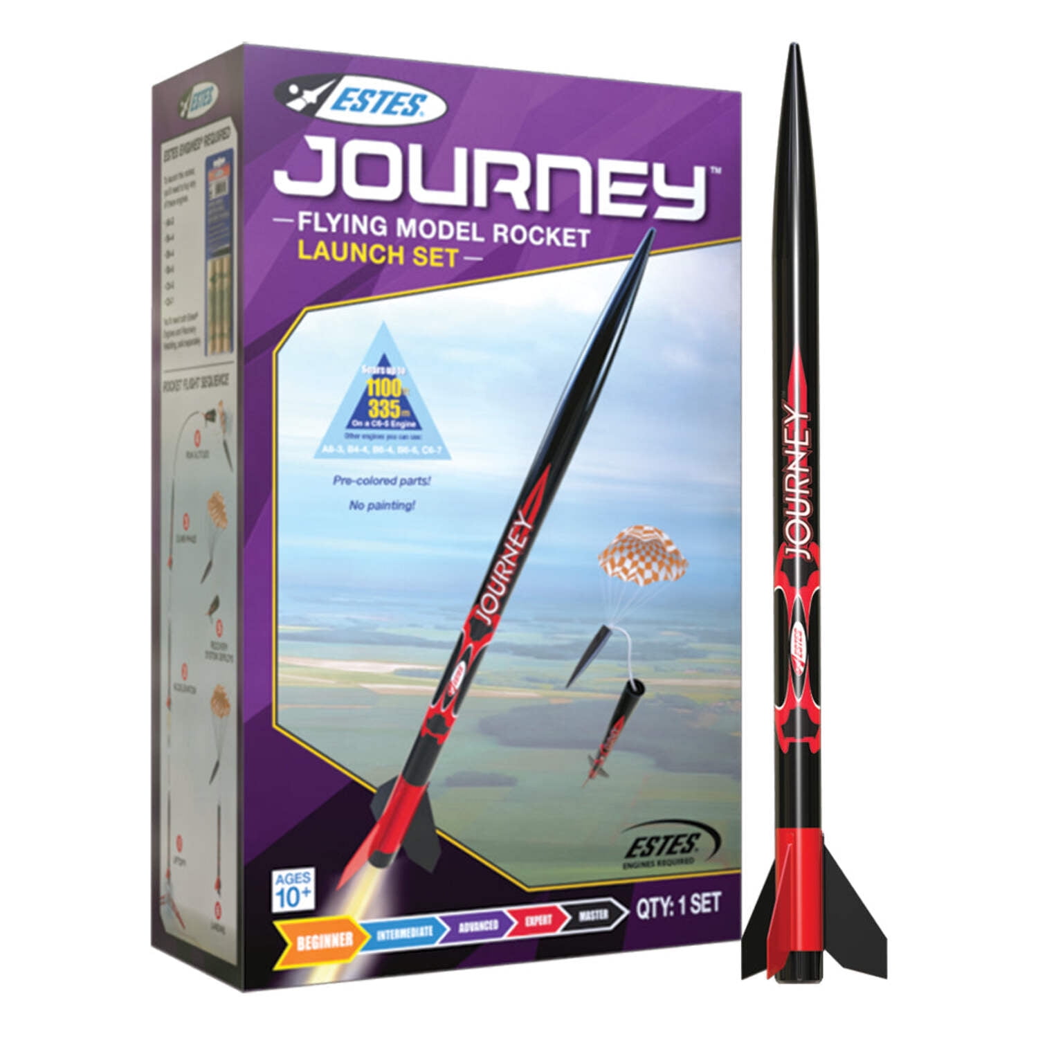 Estes Journey Rocket Launch Set, Beginner Model Kit, Easy-to-Assemble ...