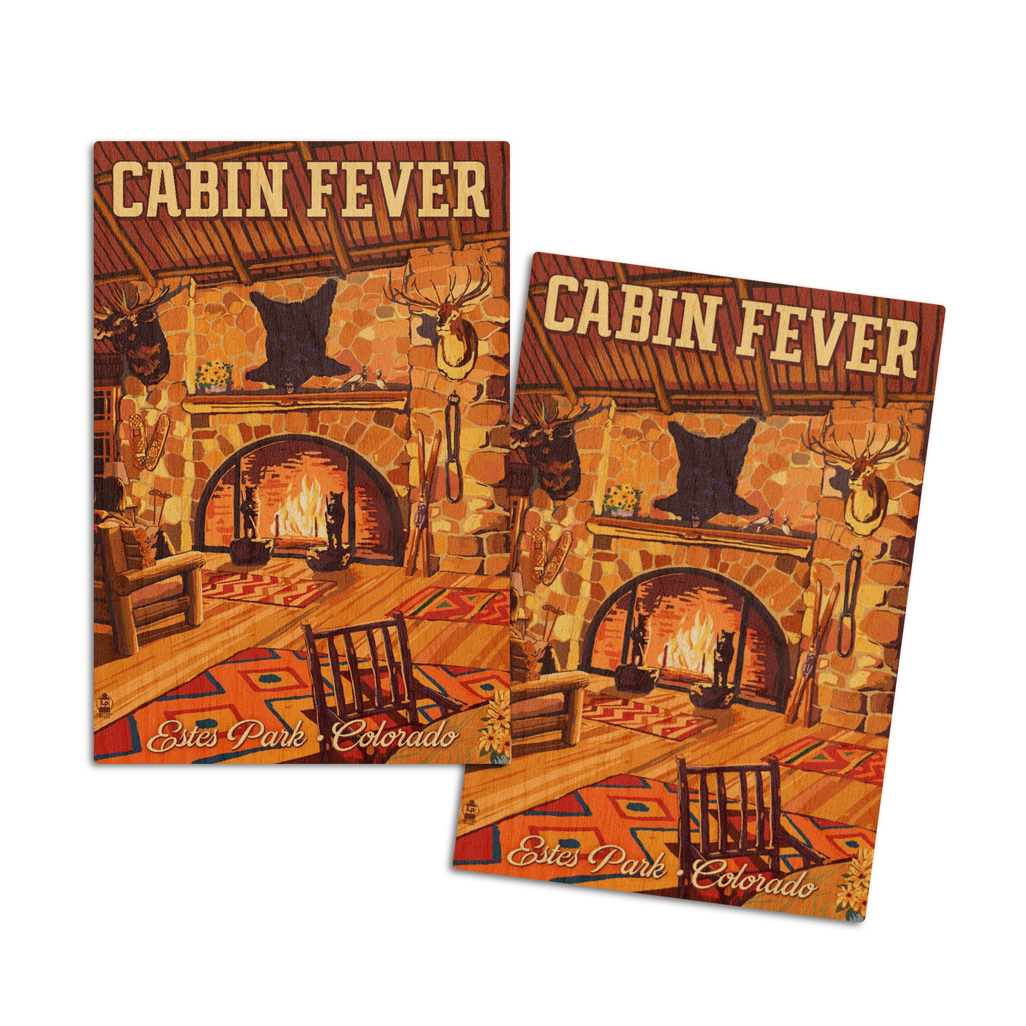 Estes Park, Colorado, Bear Mountain Inn Lobby, Cabin Fever (4x6 Birch ...