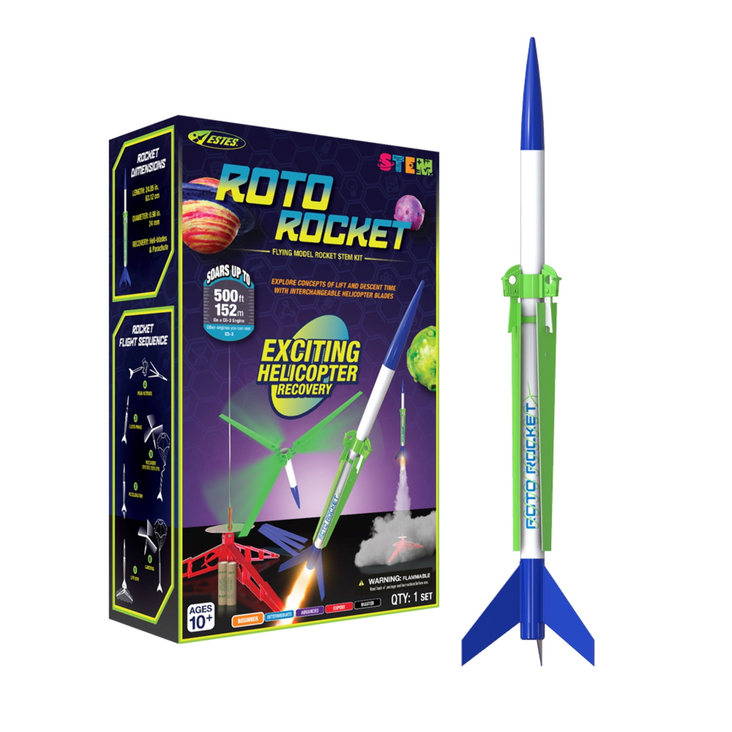 Estes Rockets 000648 Roto Rocket - Walmart.com