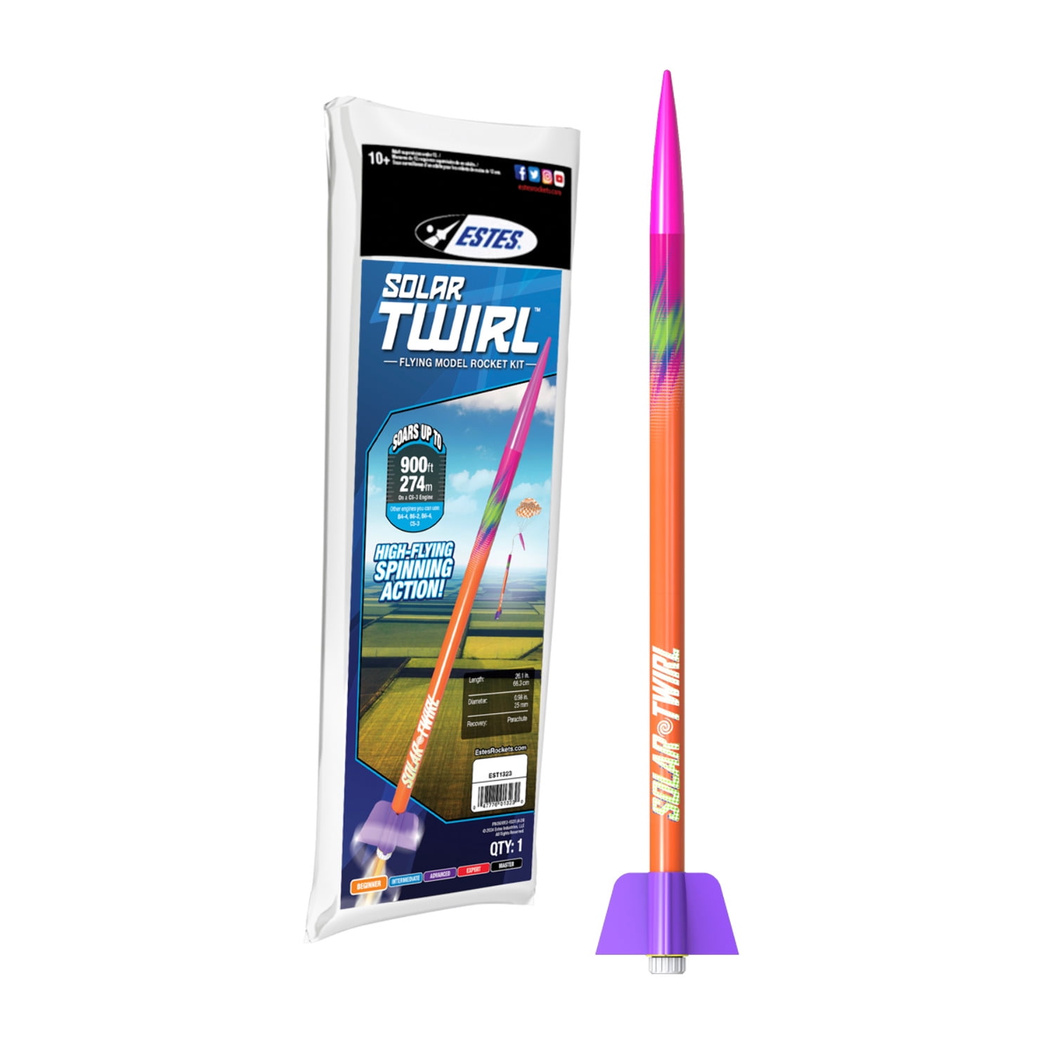 Estes Rockets 001323 Solar Twirl, STEM ROCKET - Walmart.com