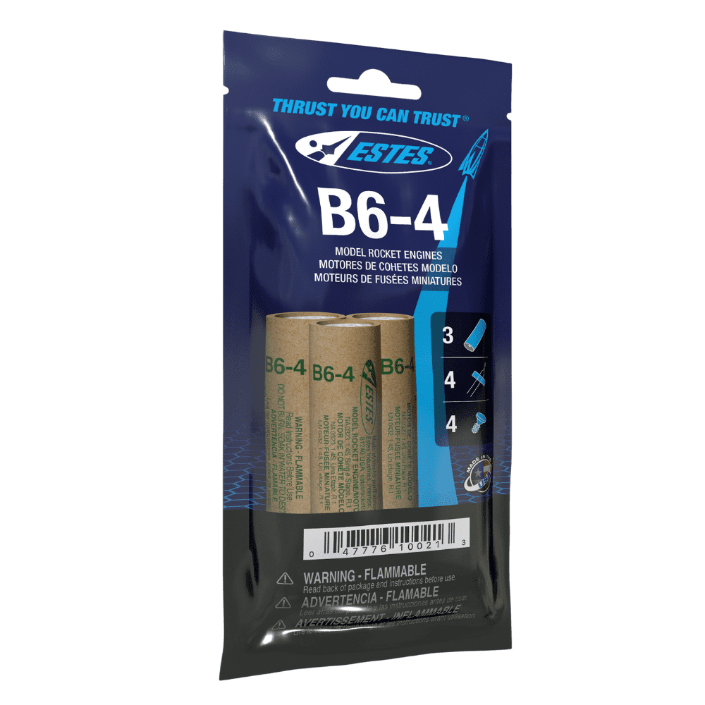 Estes Rockets B6-4 Engines 3 Pack EST10021 / EST1606 - Walmart.com