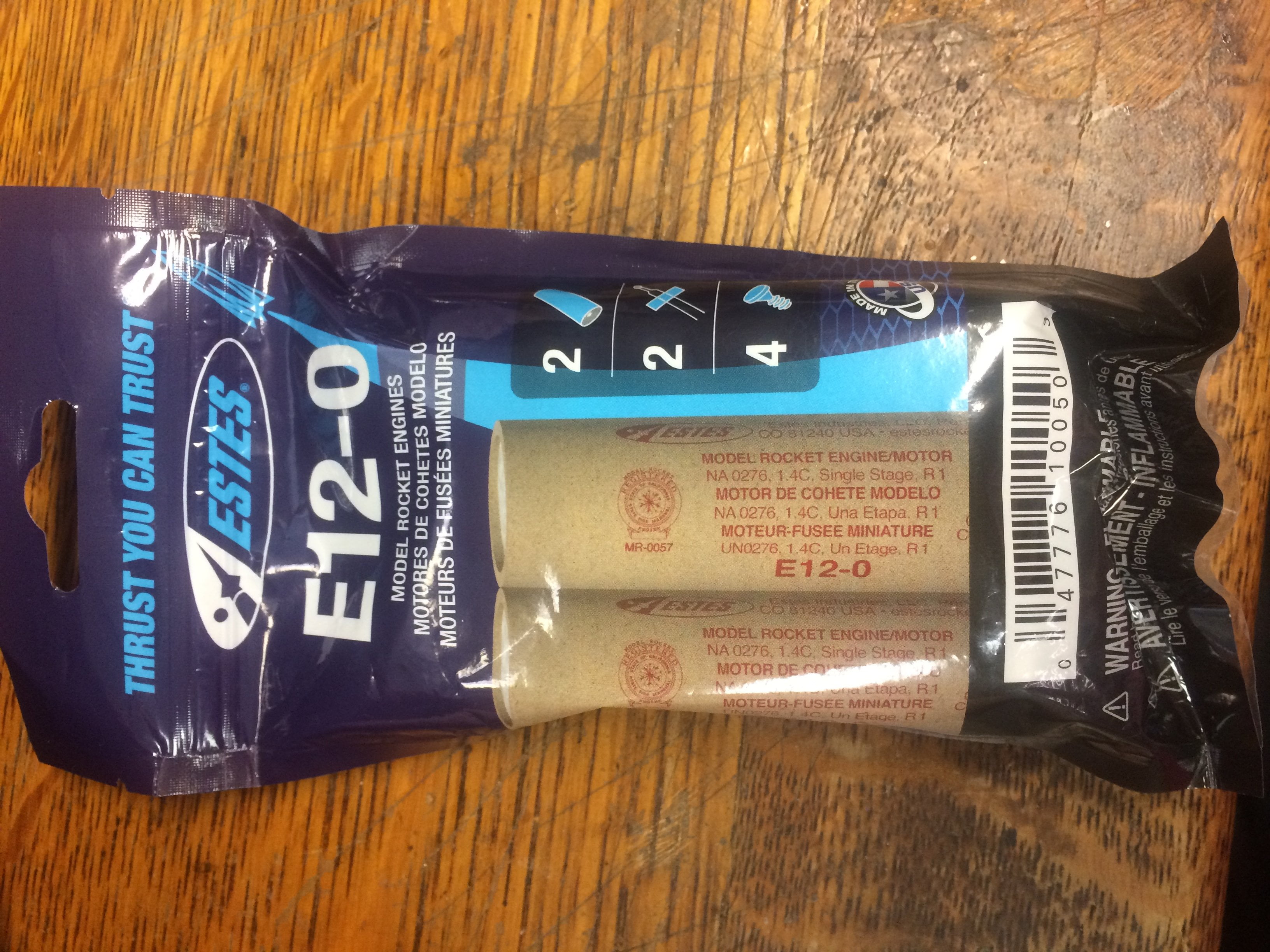 Estes Rockets E12-0 Engines 2 Pack EST10050 / EST16191 - Walmart.com