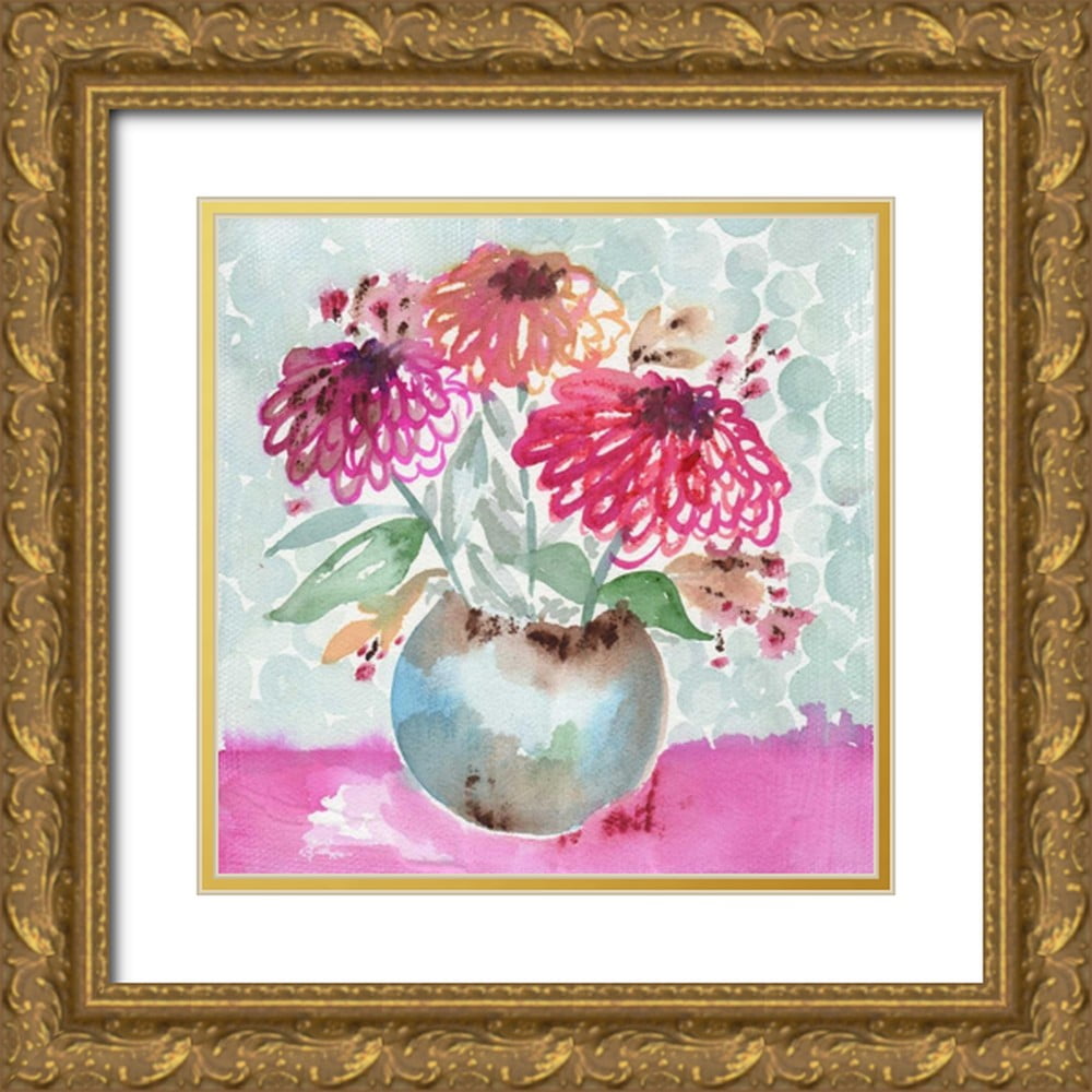 Esther Bley Designs 12x12 Gold Ornate Wood Framed with Double Matting ...