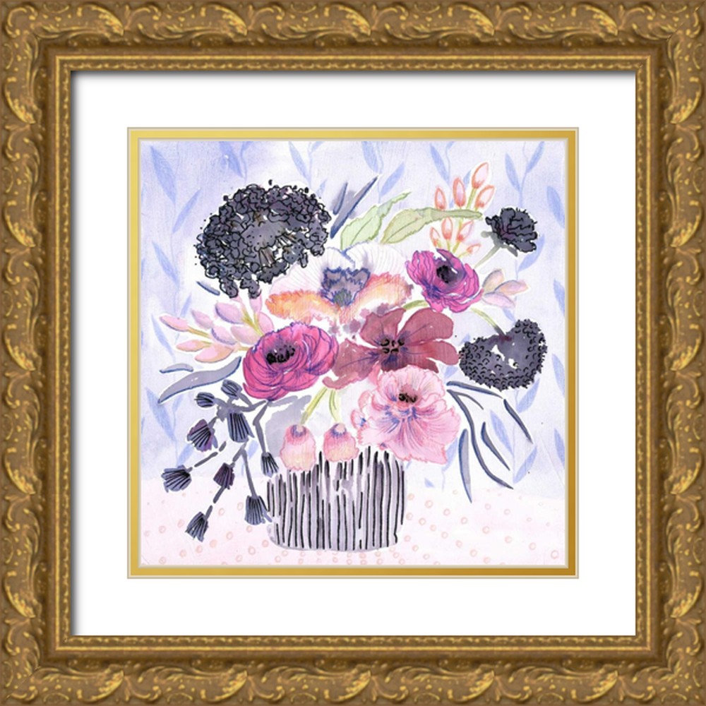 Esther Bley Designs 12x12 Gold Ornate Wood Framed with Double Matting ...