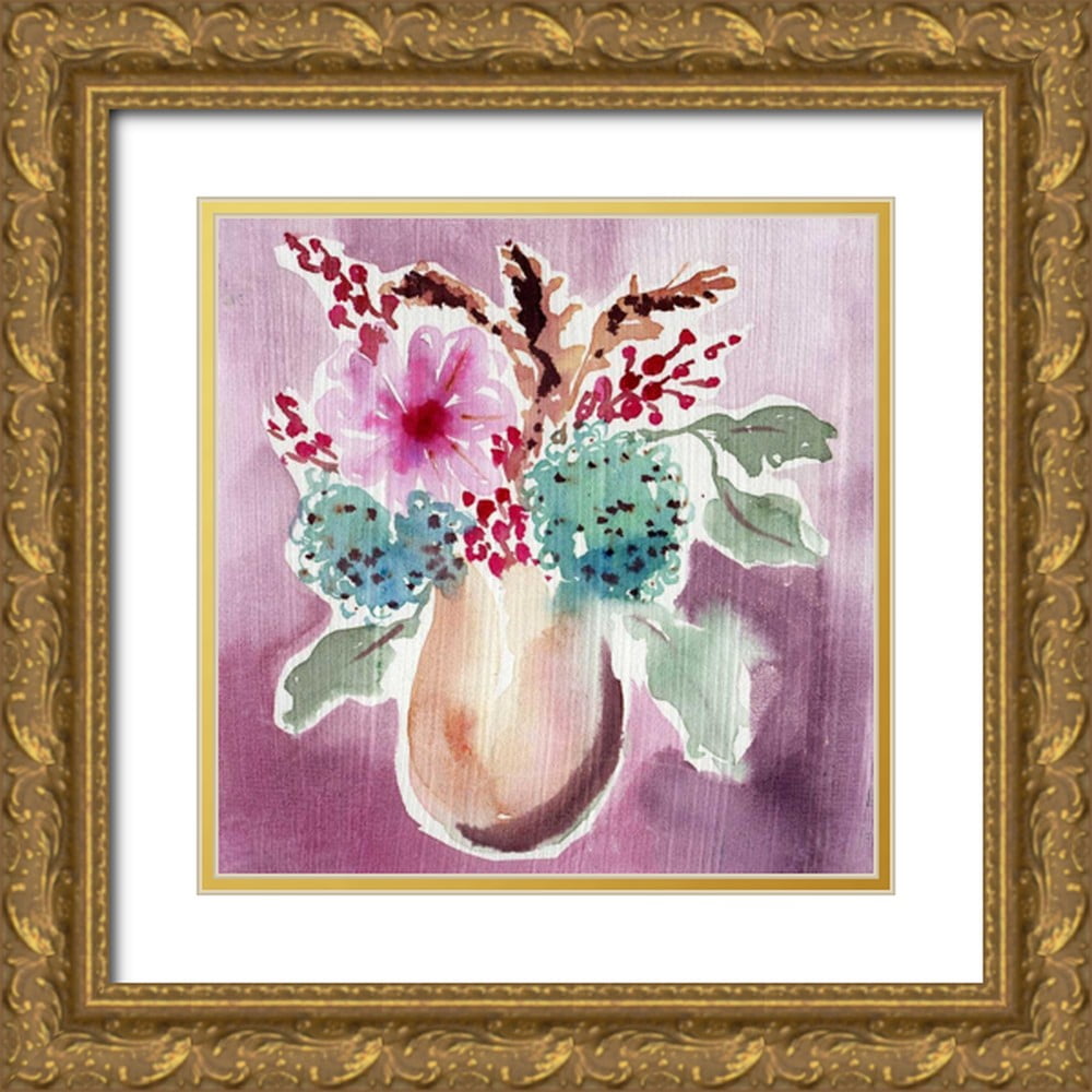 Esther Bley Designs 12x12 Gold Ornate Wood Framed with Double Matting ...
