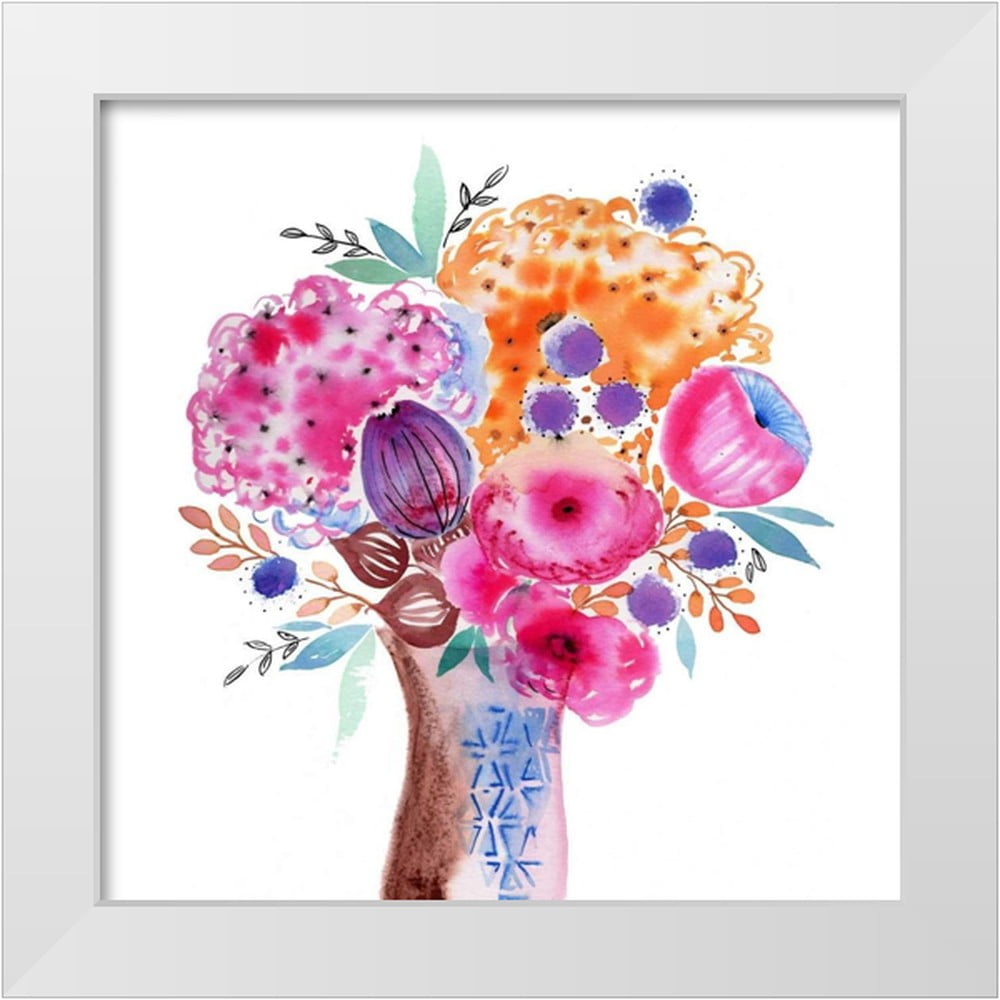 Esther Bley Designs 12x12 White Modern Wood Framed Museum Art Print ...