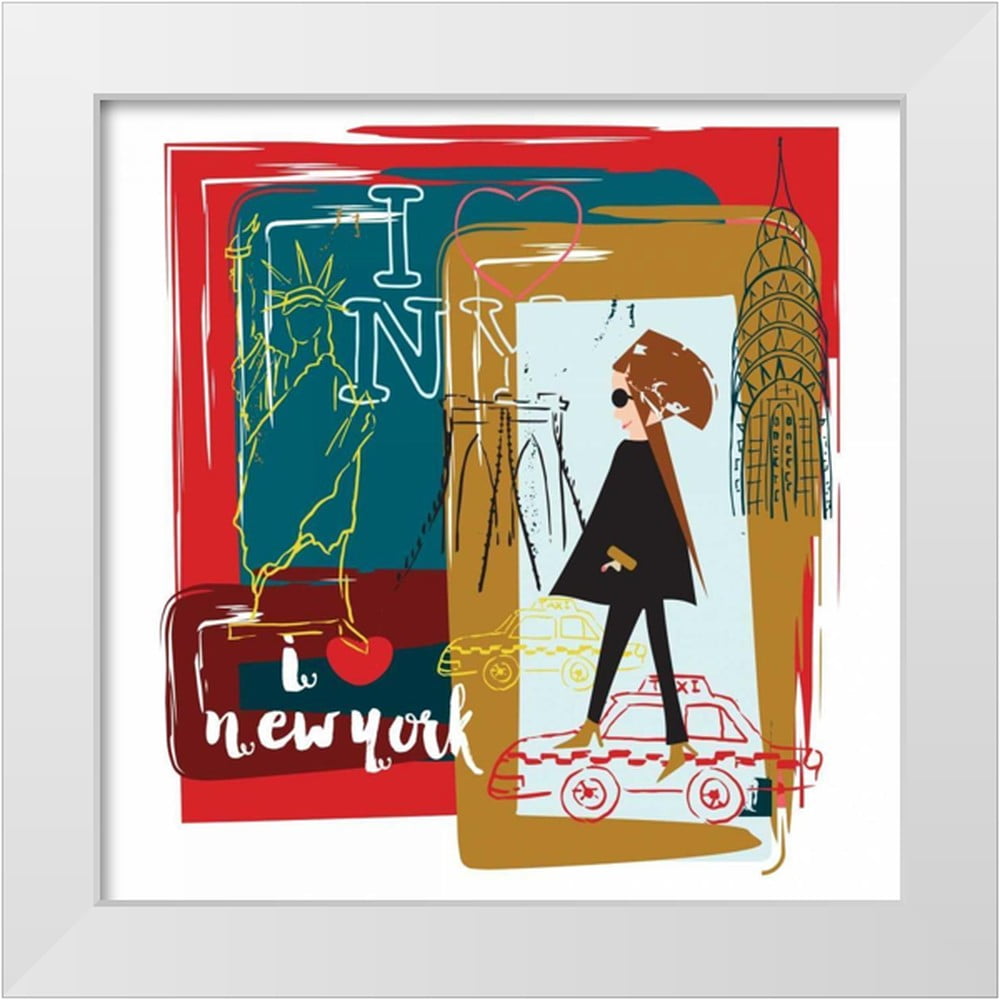 Esther Bley Designs 12x12 White Modern Wood Framed Museum Art Print ...