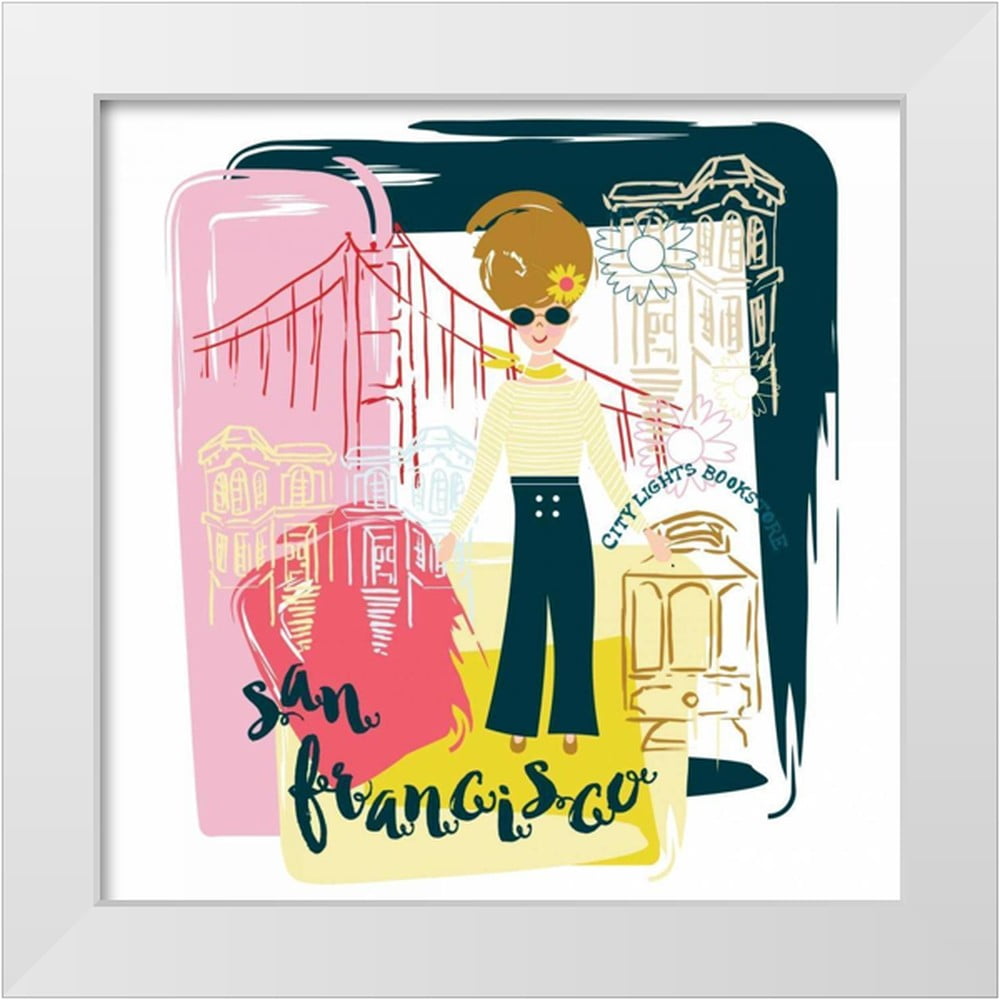 Esther Bley Designs 12x12 White Modern Wood Framed Museum Art Print ...