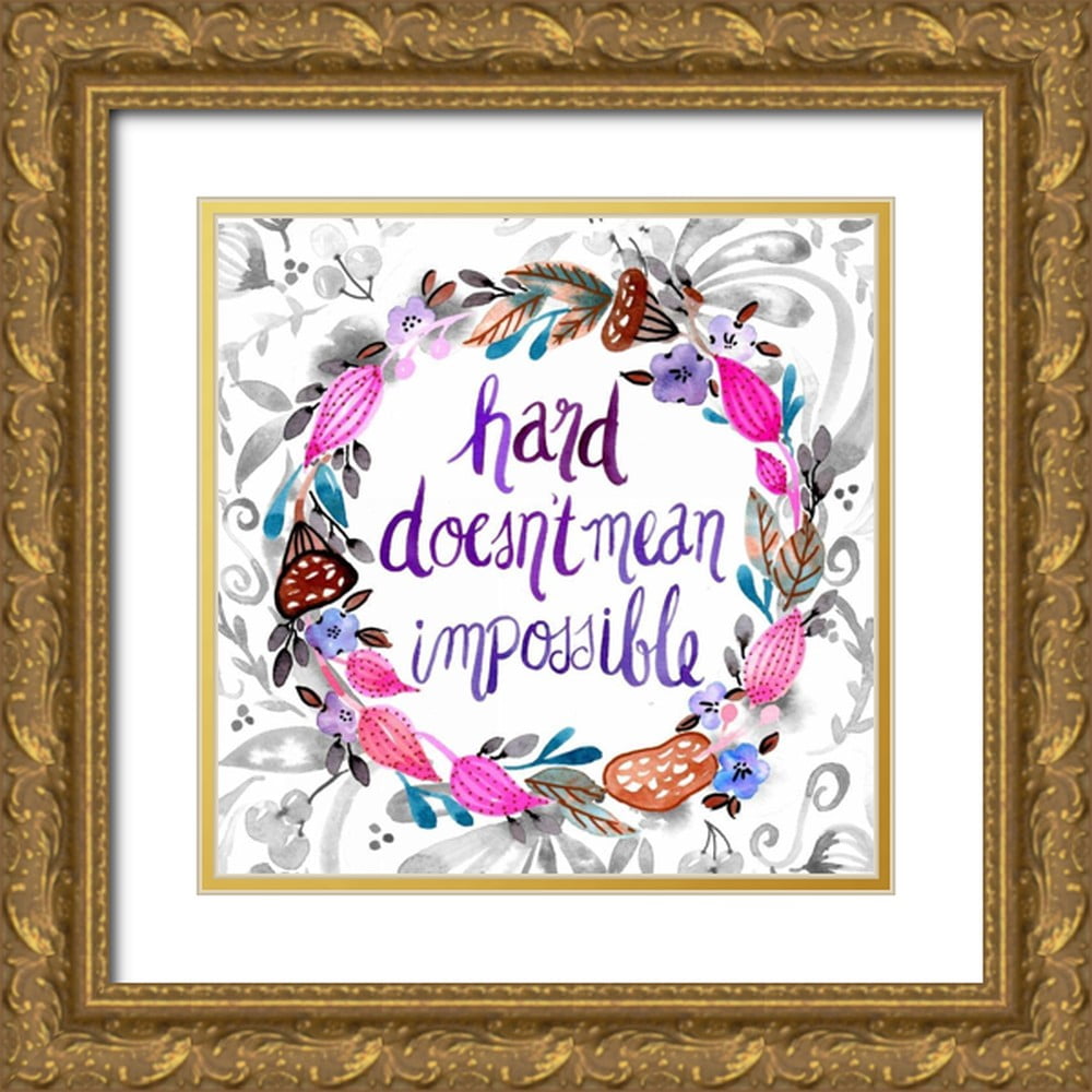 Esther Bley Designs 15x15 Gold Ornate Wood Framed with Double Matting ...