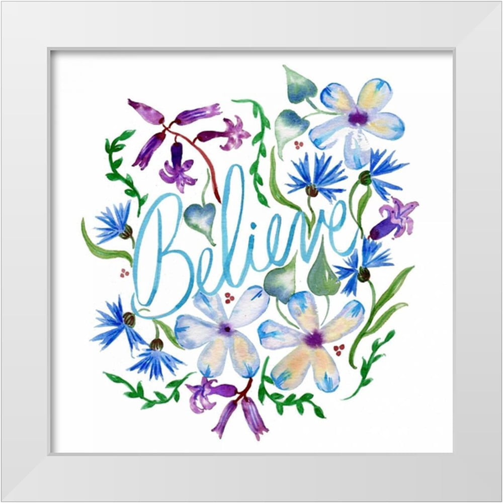 Esther Bley Designs 15x15 White Modern Wood Framed Museum Art Print ...