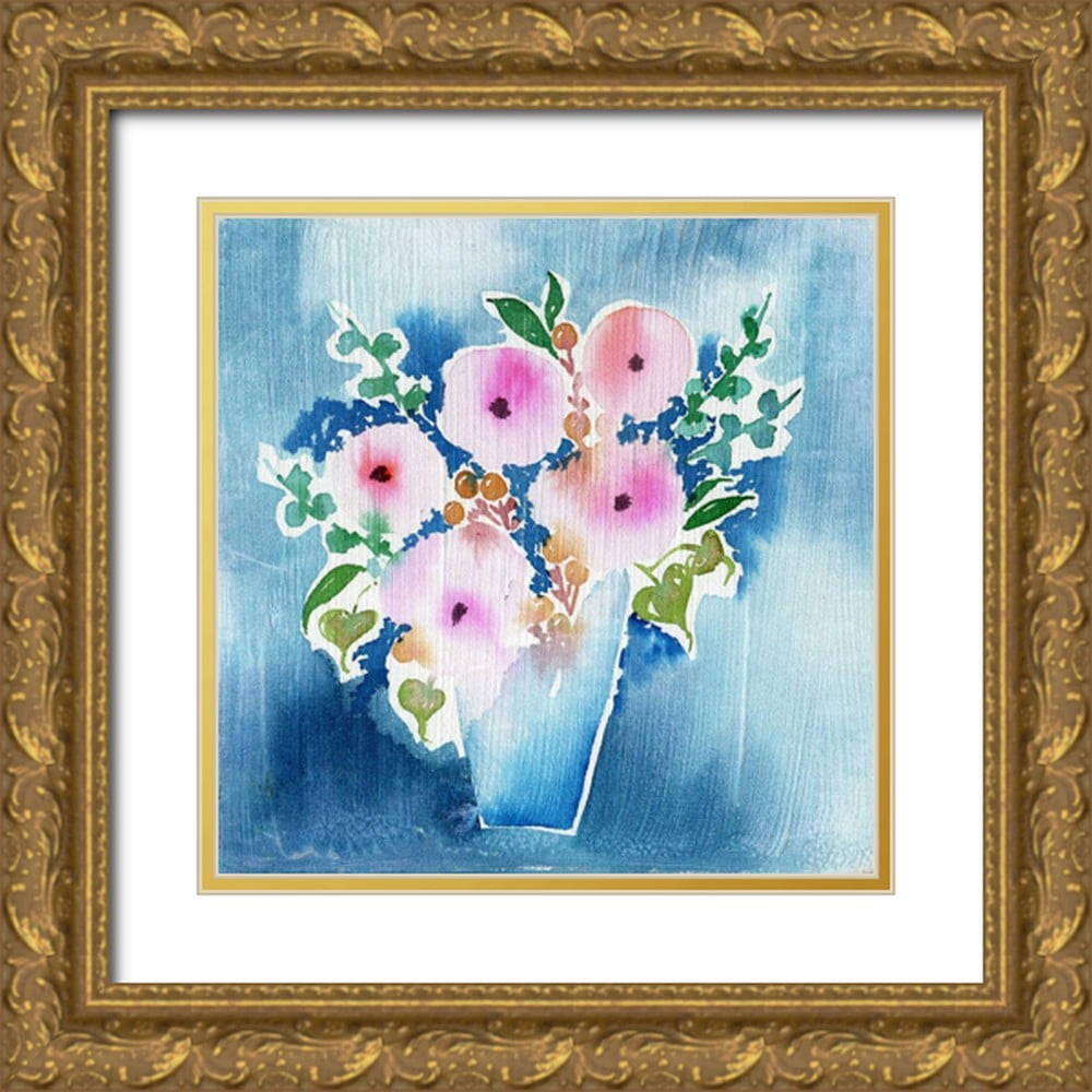 Esther Bley Designs 20x20 Gold Ornate Wood Framed with Double Matting ...