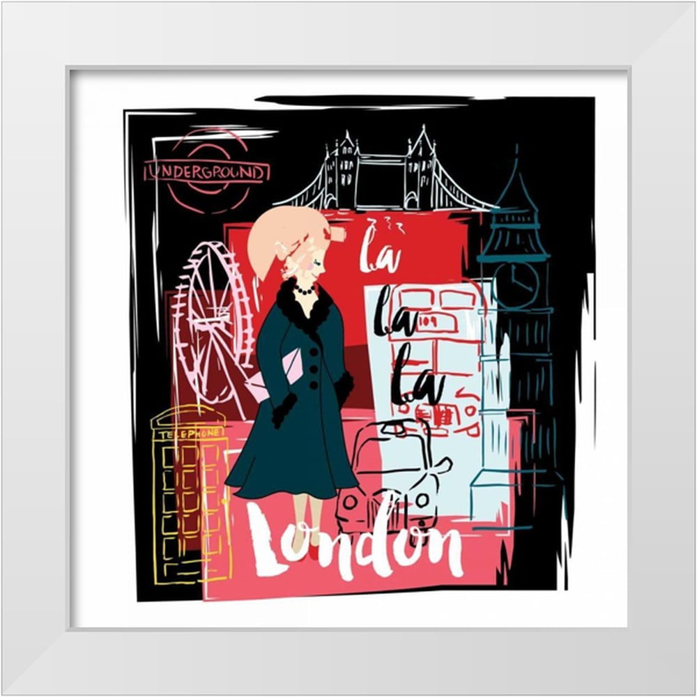 Esther Bley Designs 20x20 White Modern Wood Framed Museum Art Print ...