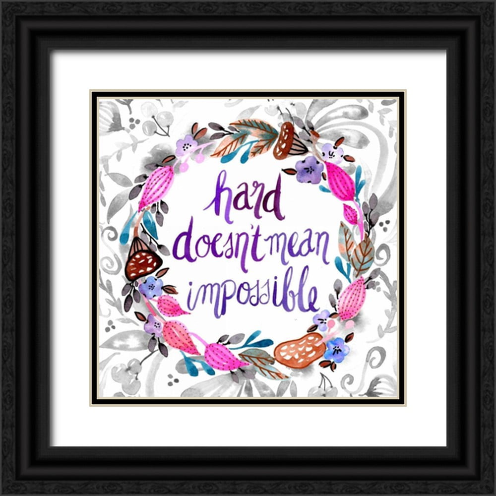 Esther Bley Designs 26x26 Black Ornate Wood Framed with Double Matting ...