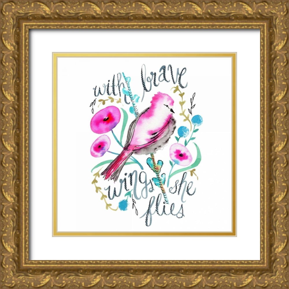 Esther Bley Designs 26x26 Gold Ornate Wood Framed with Double Matting ...