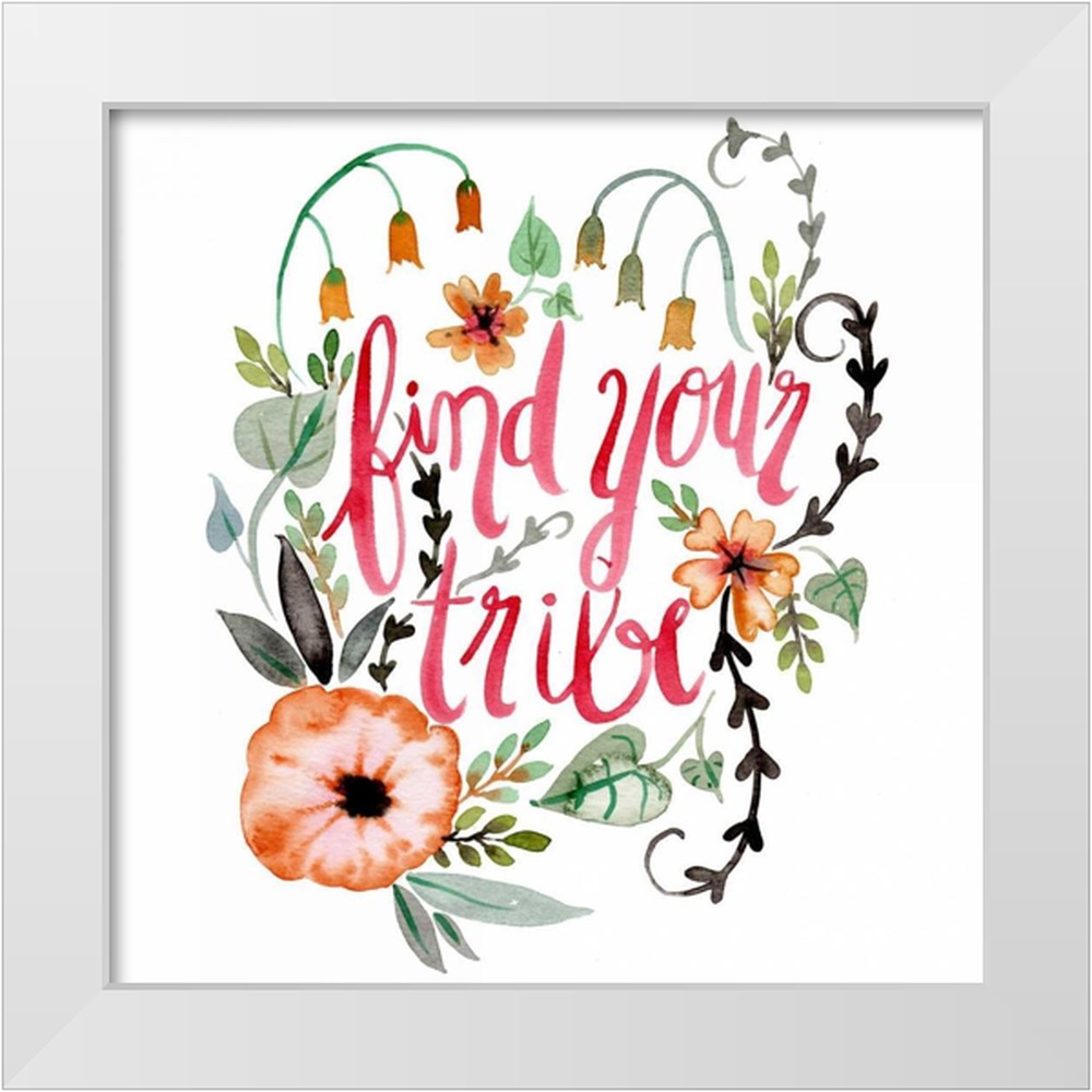 Esther Bley Designs 26x26 White Modern Wood Framed Museum Art Print ...