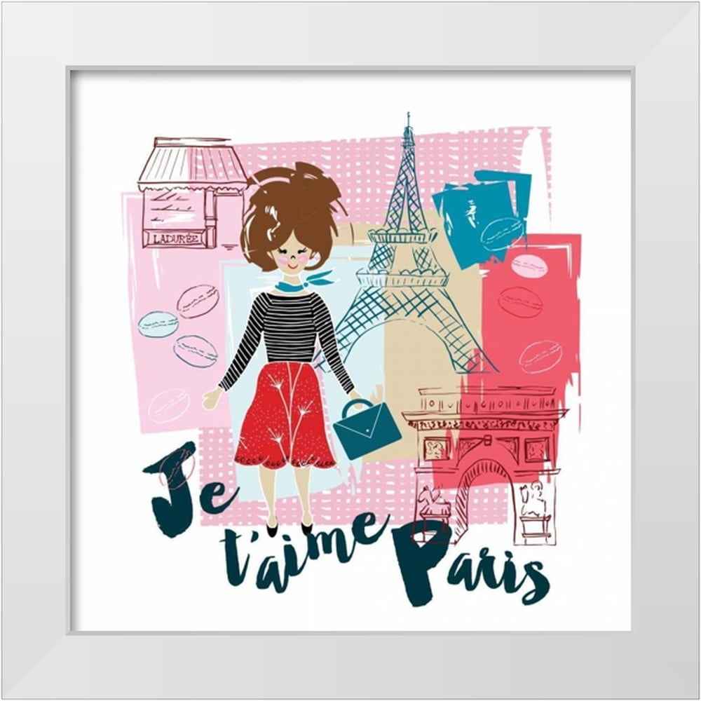 Esther Bley Designs 26x26 White Modern Wood Framed Museum Art Print ...