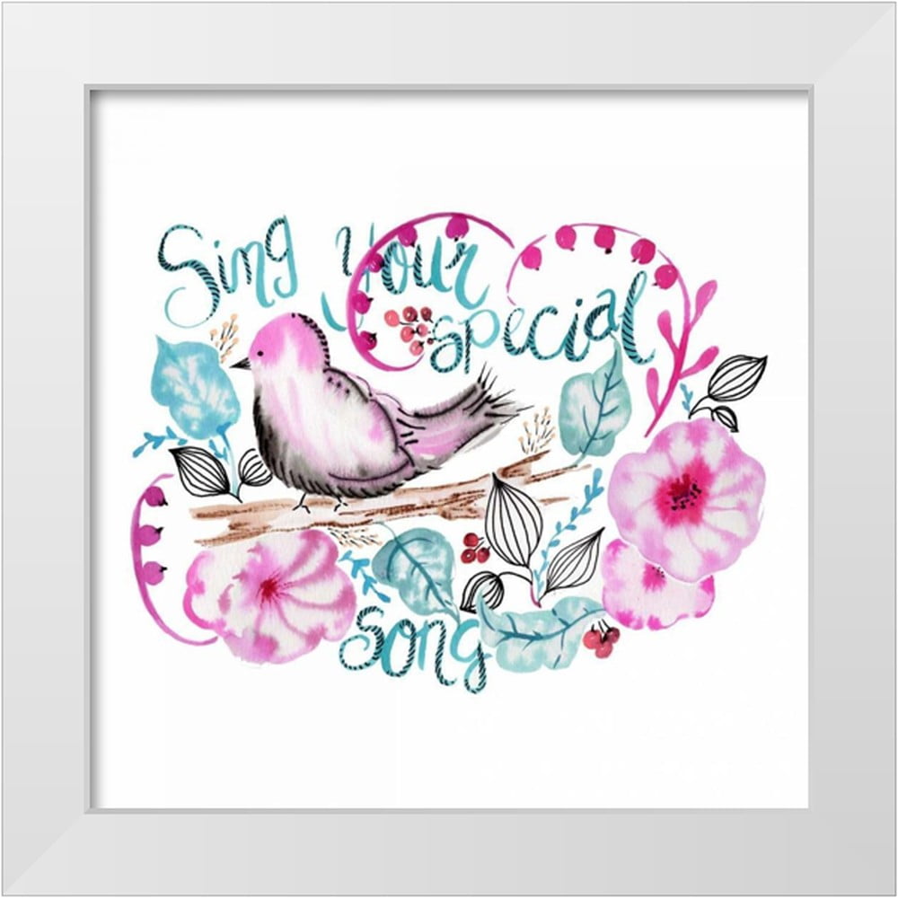 Esther Bley Designs 26x26 White Modern Wood Framed Museum Art Print ...