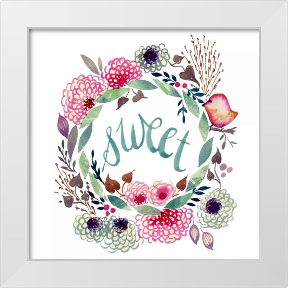 Esther Bley Designs 26x26 White Modern Wood Framed Museum Art Print ...