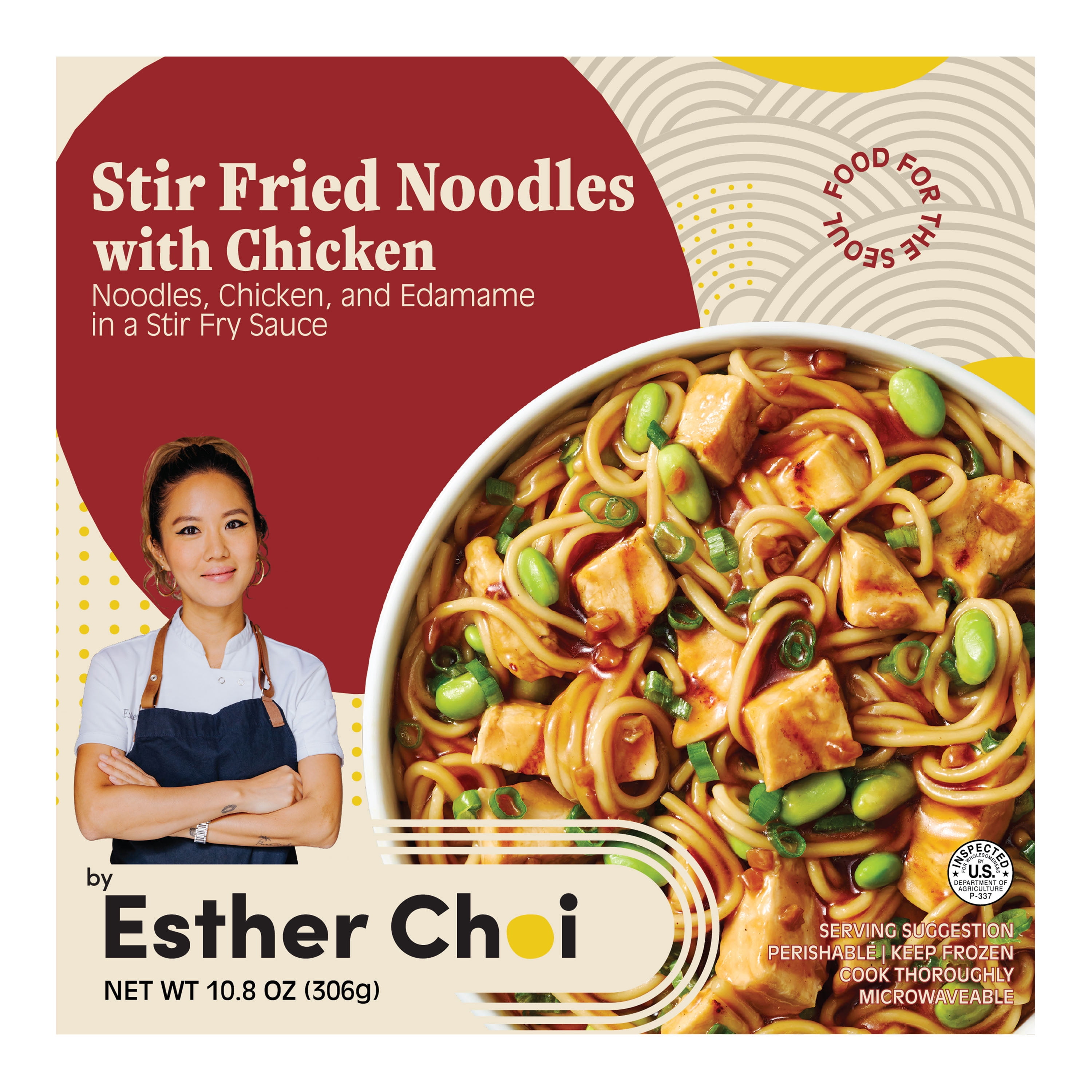 Esther Choi Stir Fried Noodles with Chicken, 10.8 oz (Frozen) - Walmart.com