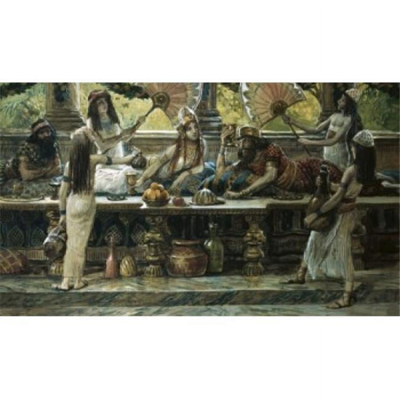 Esther Feasts with the King James Tissot 1836-1902 French Jewish Museum New York Poster Print ...