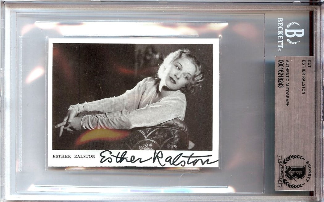 Esther Ralston Signed Autograph Cut Signature To The Last Man BAS ...