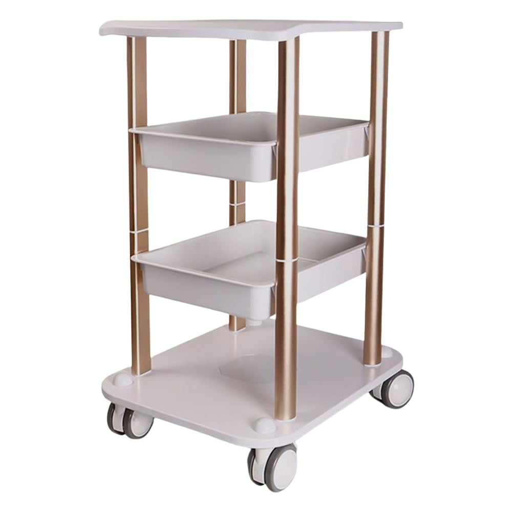 Esthetician Cart 4 Tier Rolling Trolley, Beauty Cart with Wheels ...