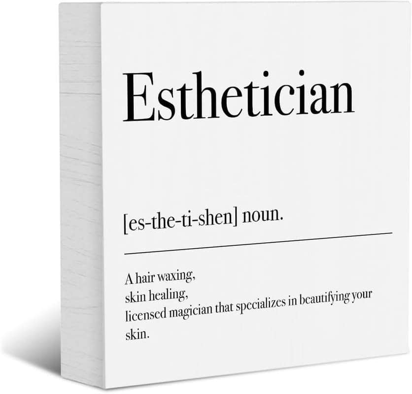 Esthetician Definition Decorative Wooden Box Sign Esthetician Supplies ...