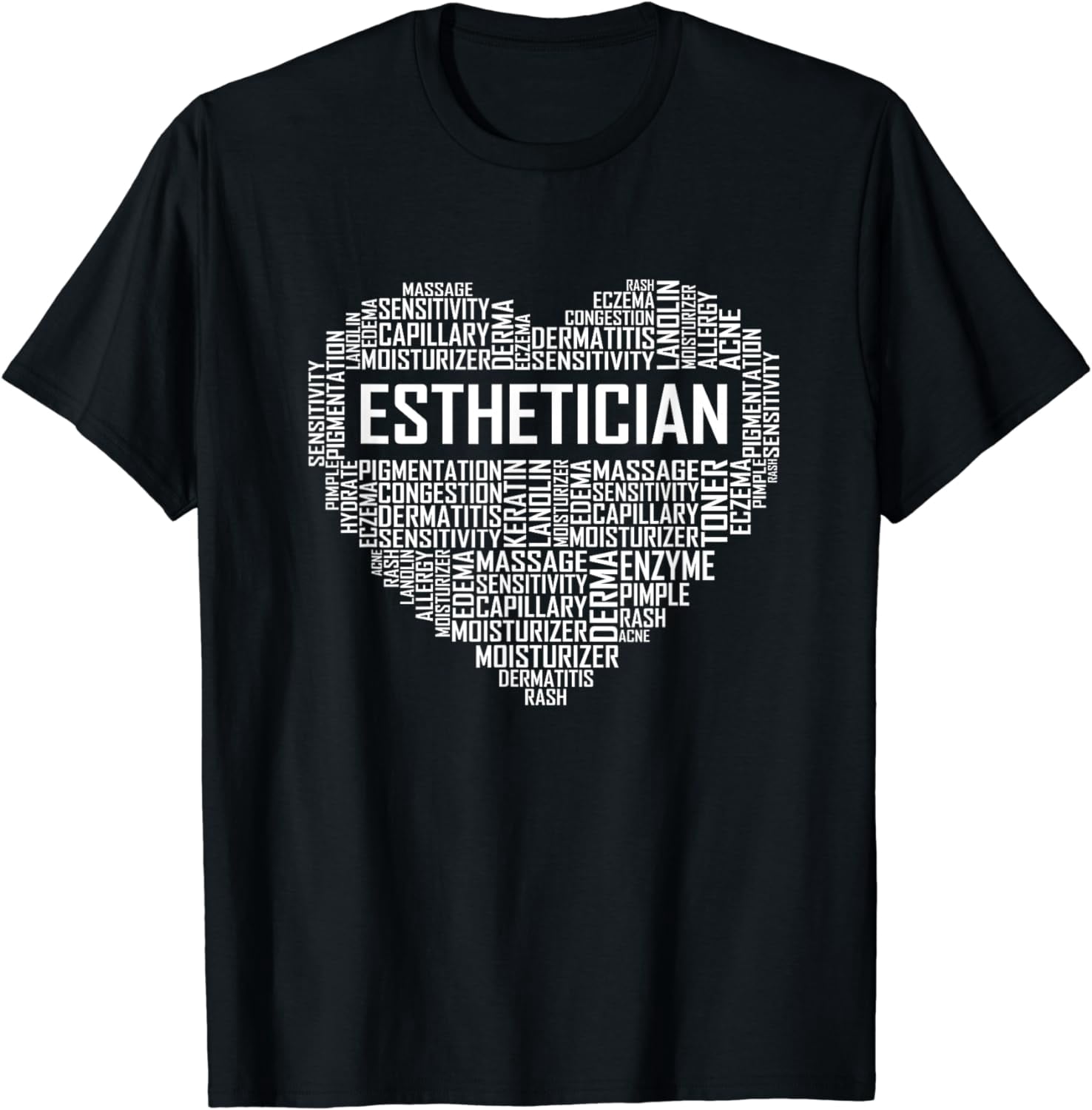 Esthetician Heart Gifts Aesthetician Beautician Love Gift T-Shirt ...