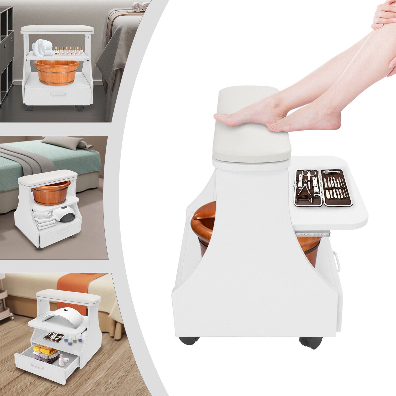 Esthetician Trolley Cart, Salon Nail Foot Trolley Cart, Manicure ...