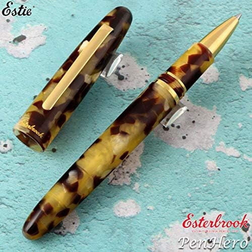 Estie Tortoise Gold Trim Rollerball Pen E137 - Walmart.com