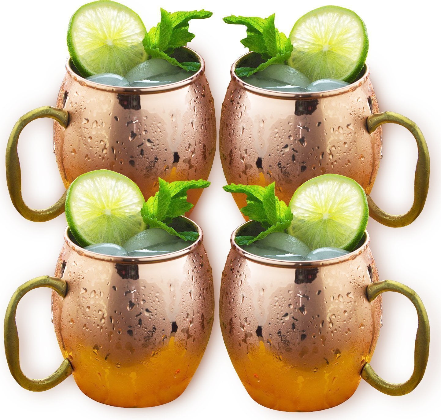 Estilo Handcrafted Copper Moscow Mule Mugs, 20-ounce - Set of 4 ...