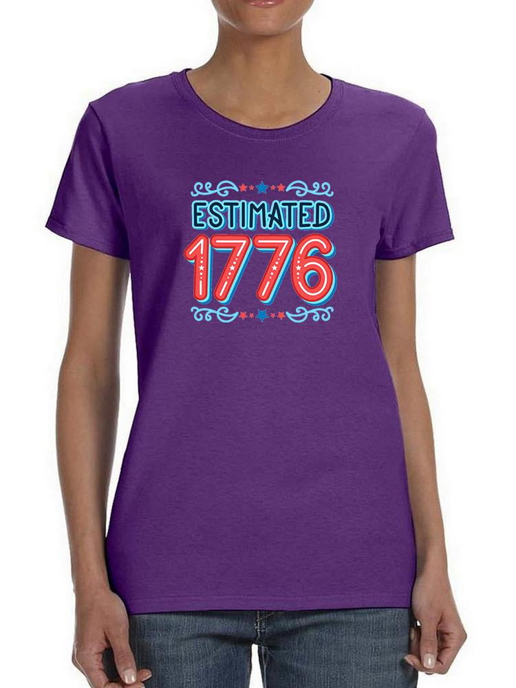 Estimated 1776 Cartoon Banner T-Shirt Women -Image by Shutterstock ...