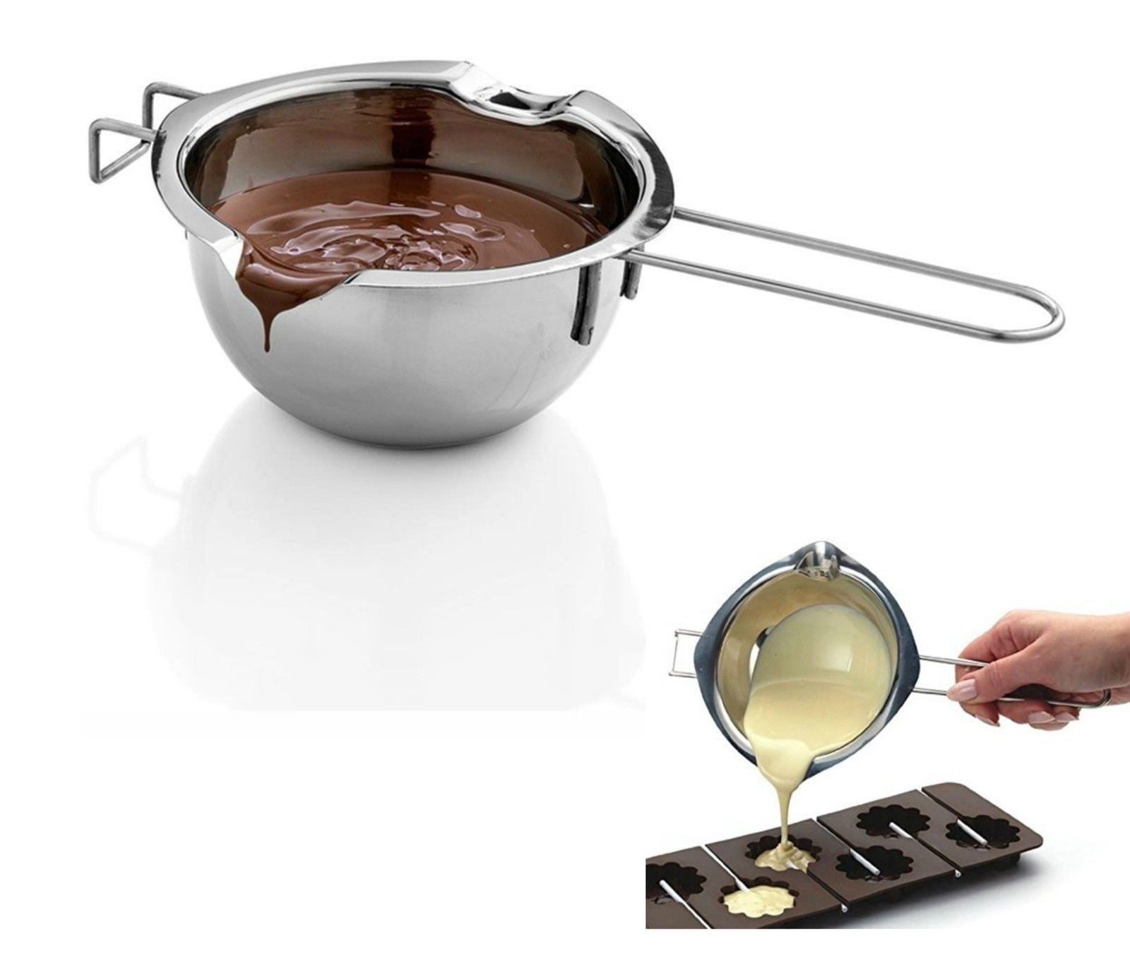 Estink 500ml Stainless Steel Candy Melter, Chocolate Butter Melting Pot ...