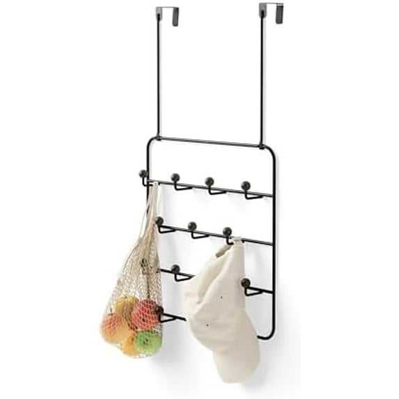 Estique Over The Door Coat Rack & Multi-Use Organizer, for Coats, Bags ...