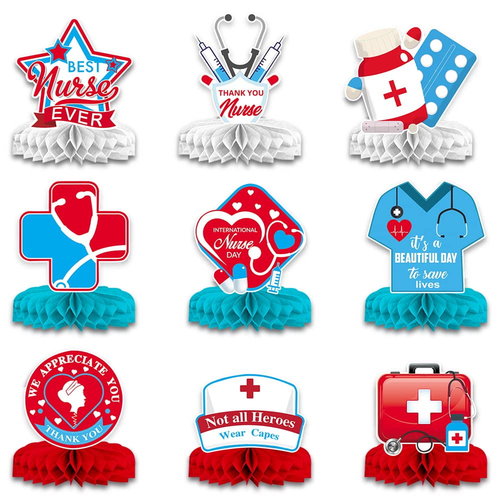 Estivaux 9 PCS Nurse Honeycomb Centerpieces Nurses Appreciation Week ...
