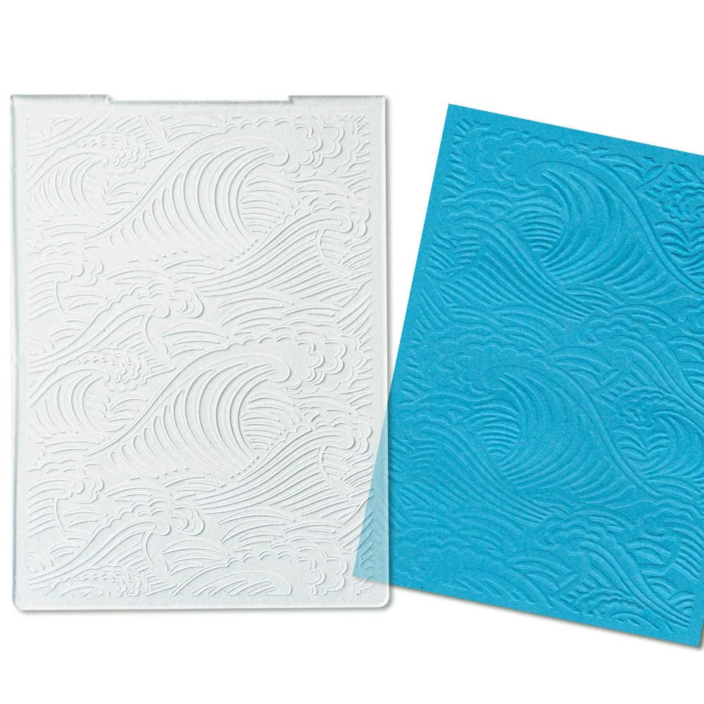 Estivaux Sea Wave Embossing IFF17 Folders for Card Making, 5.7 × 4.2 ...
