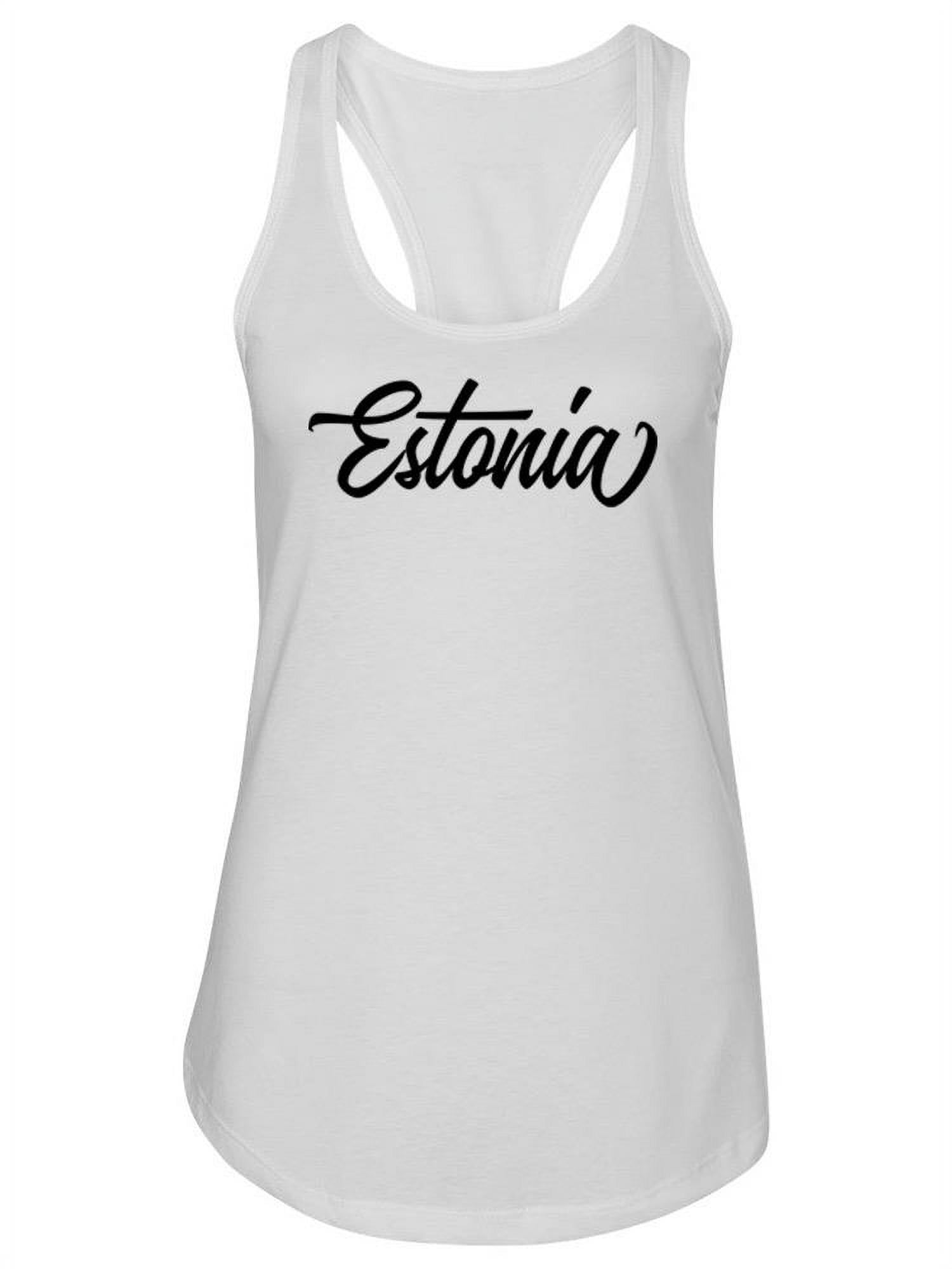 Estonia Cursive Tank Women -Image by Shutterstock, Female Small ...