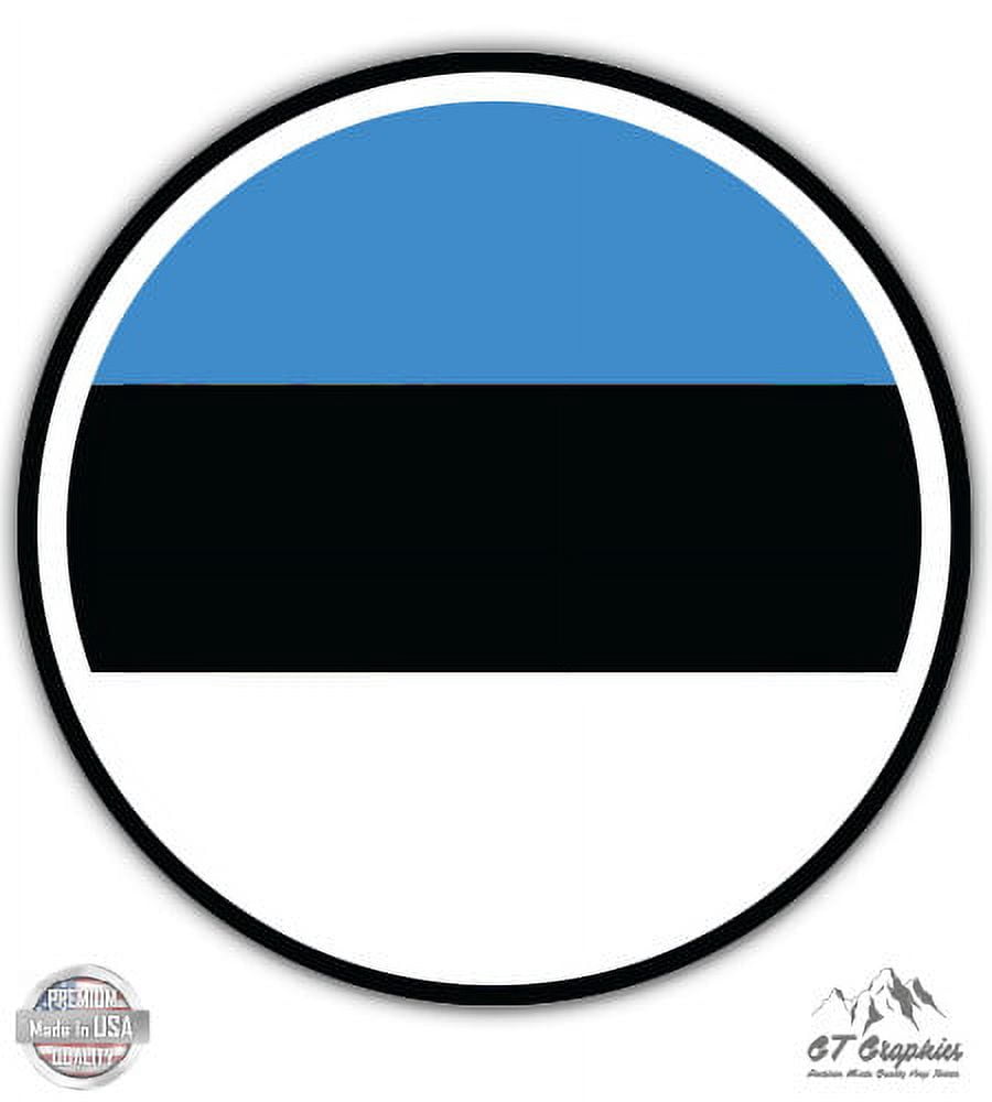 Estonia Flag - 12" Vinyl Sticker Waterproof Decal - Walmart.com