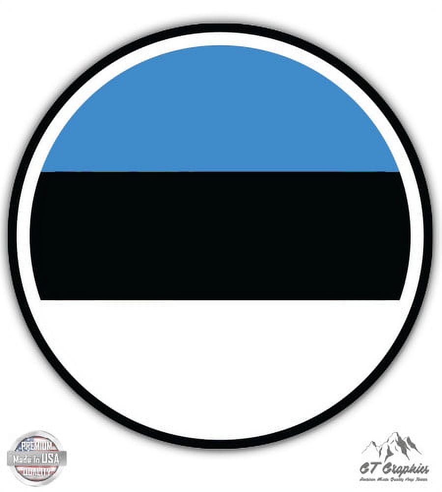 Estonia Flag - 5" Vinyl Sticker - For Car Laptop I-Pad - Waterproof ...