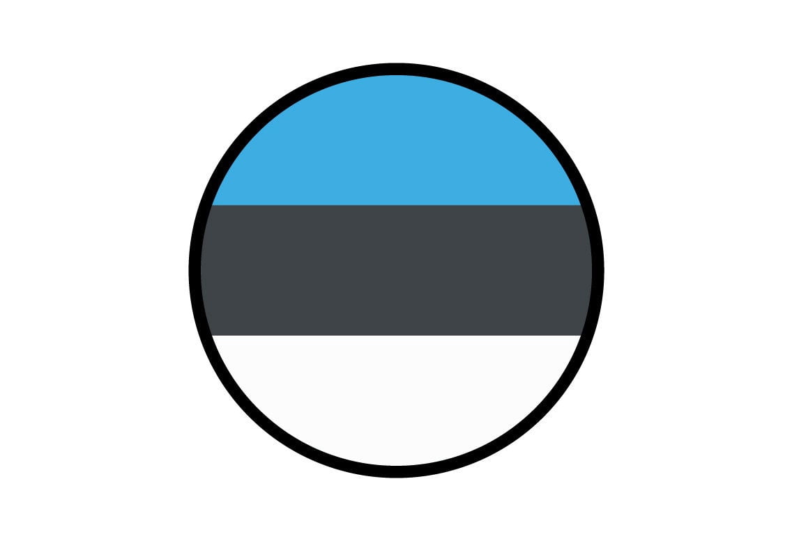 Estonia Flag Circle Sticker Decal 4 inches - 4 inch - Walmart.com