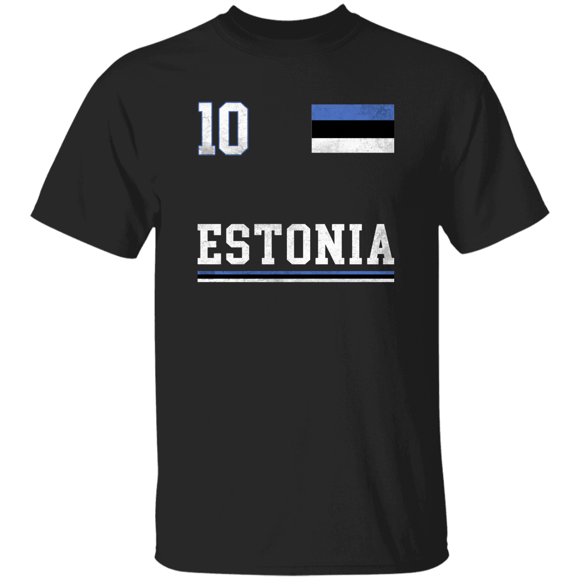 Estonia Flag Emblem Estonian Pride Proud Men Women Soccer Fan T-Shirt ...
