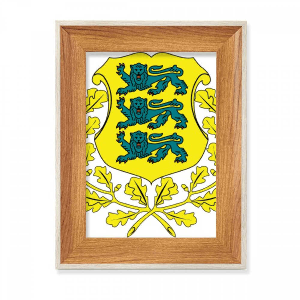 Estonia National Emblem Country Desktop Wooden Photo Frame Display ...