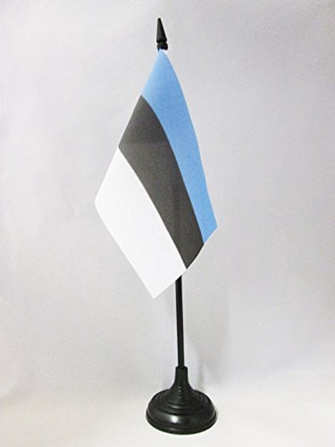Estonia Table Flag 4'' x 6'' plastic stick and base - Walmart.com