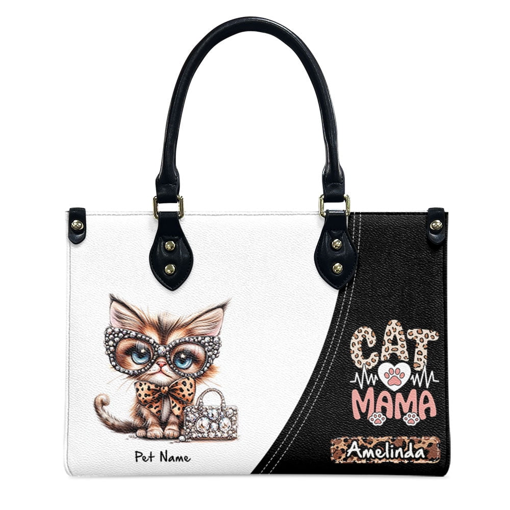 Estonian Lynx Cat Bag, Personalized Leather Handbags For Women ...