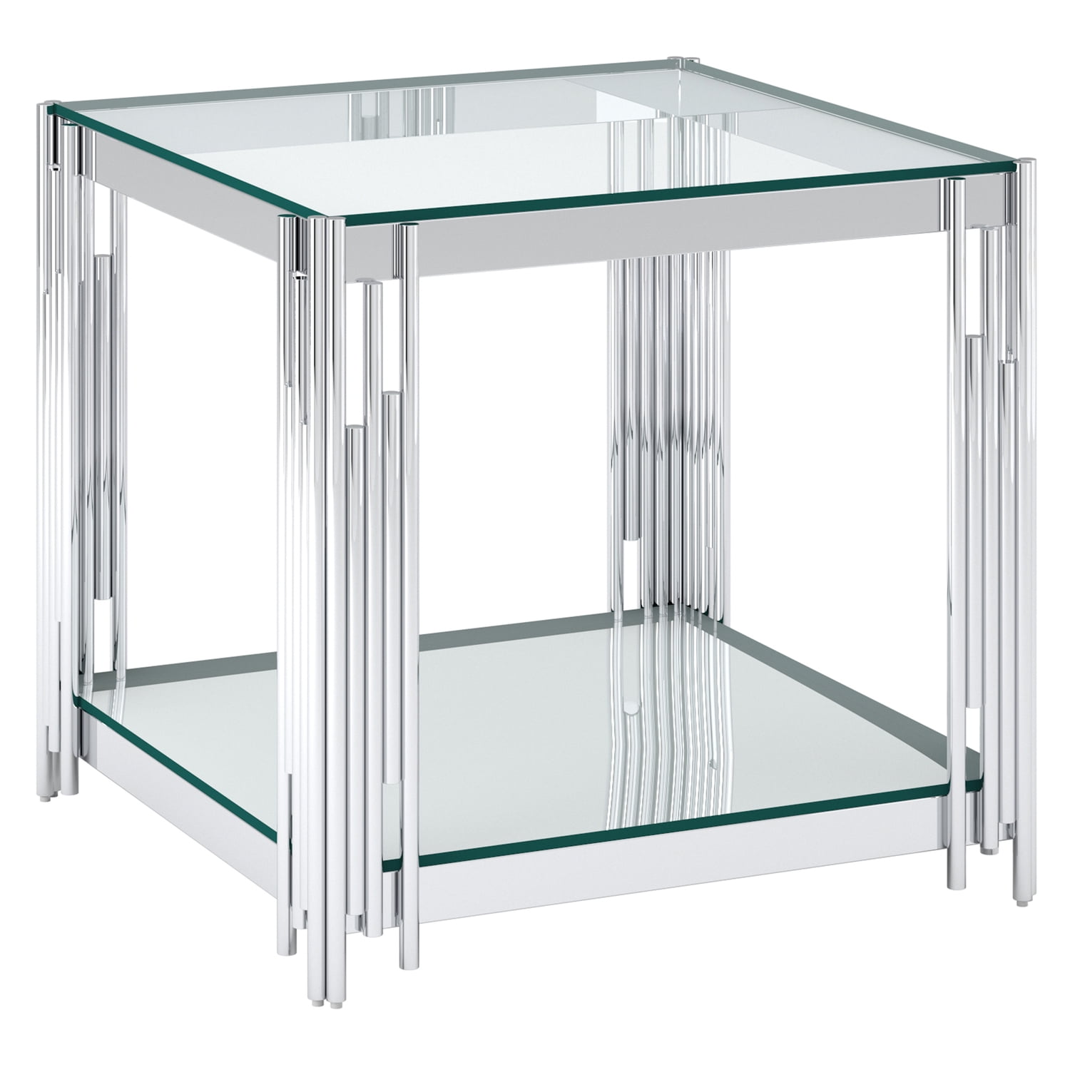 Estrel Modern Contemporary Living Room Decorative Metal & Glass Accent ...