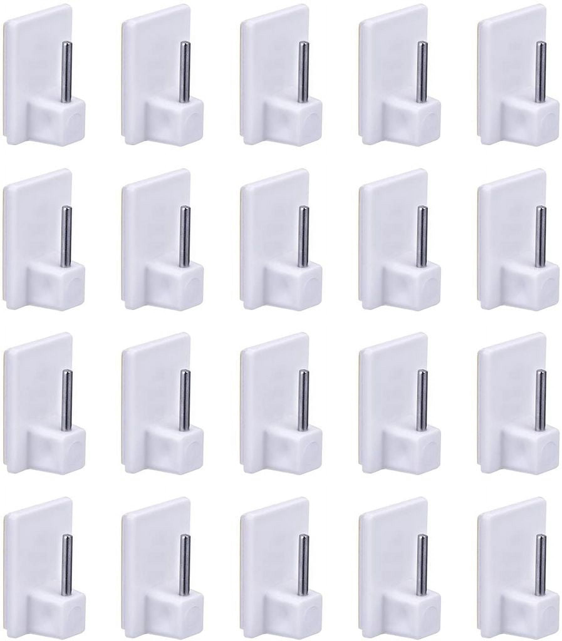 Estrela 20 x curtain hooks, adhesive hooks, self-adhesive hooks, white ...