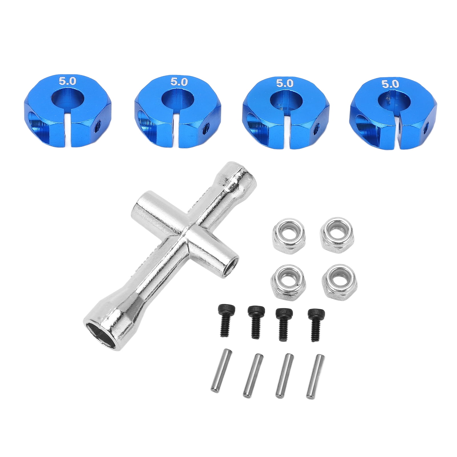 Estrela 4Pcs 12mm Wheel Hex Drive Hub Adapter Combiner Coupler with Pins Screws RC Car ...